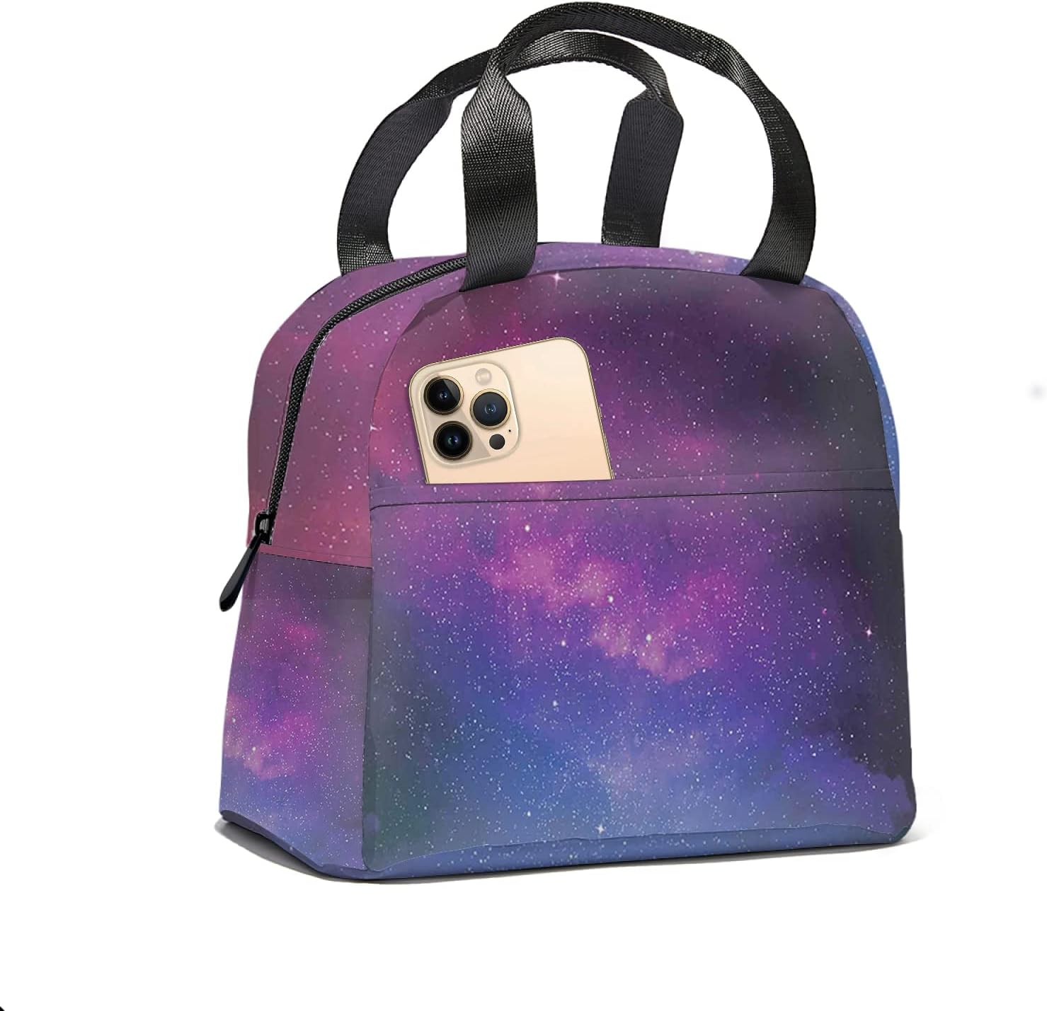Galaxy Lunch Bags Lunch Box For Women & Men Adult,Pink in Starry Night ...