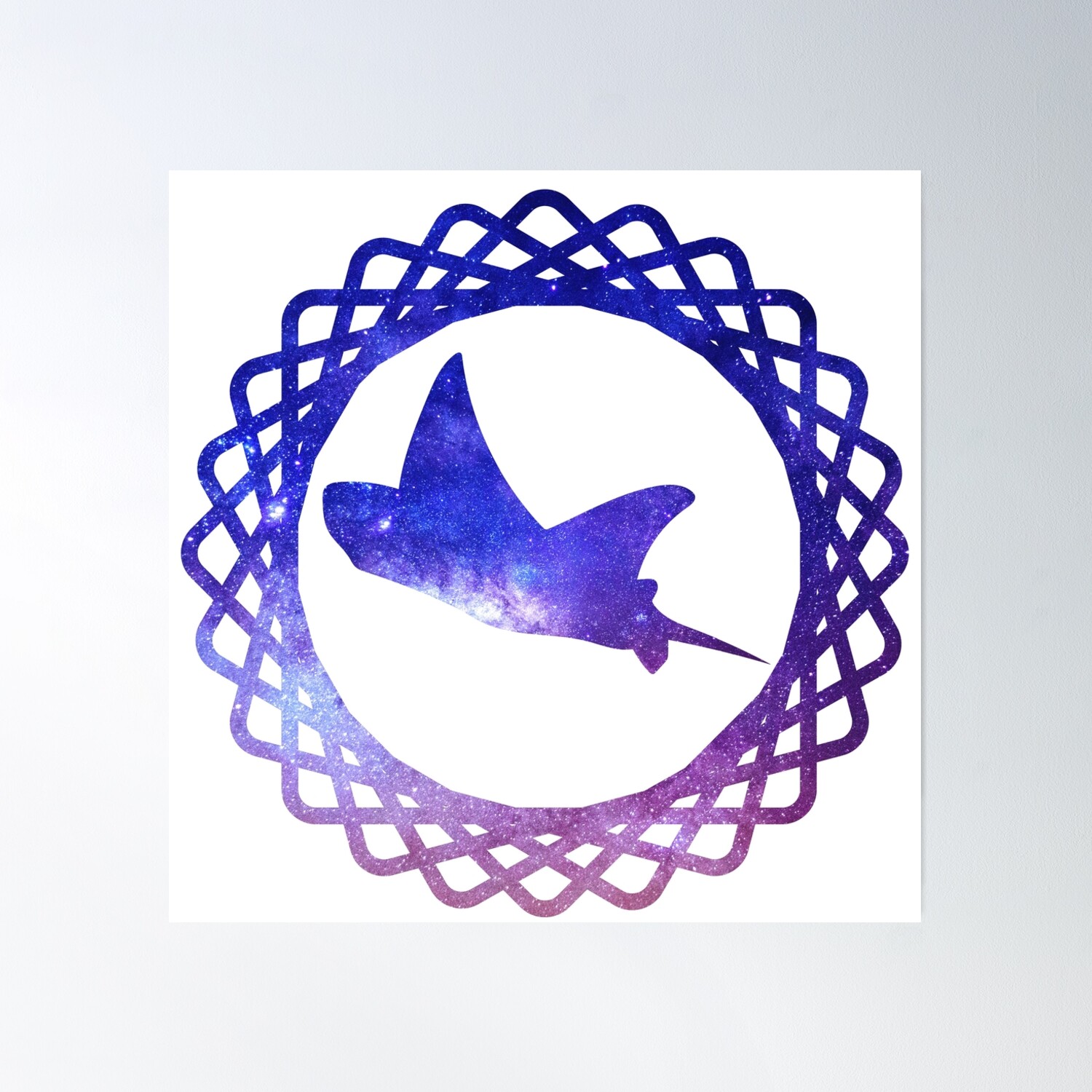 Galaxy Manta Ray Poster Wall Art, Modern Wall Decor, 24x24 UNFRAMED ...