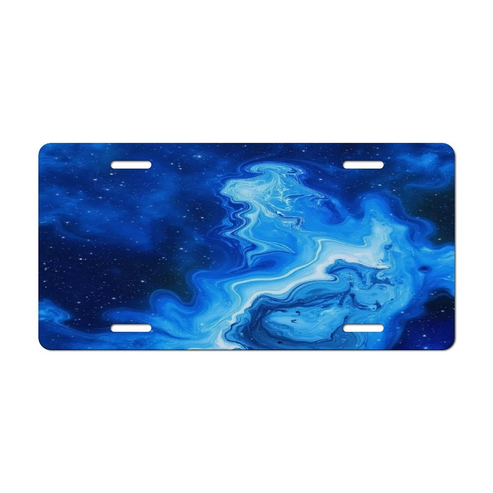 Galaxy Marble Print Car Decorative Front License Plate,Vanity Tag,Metal ...