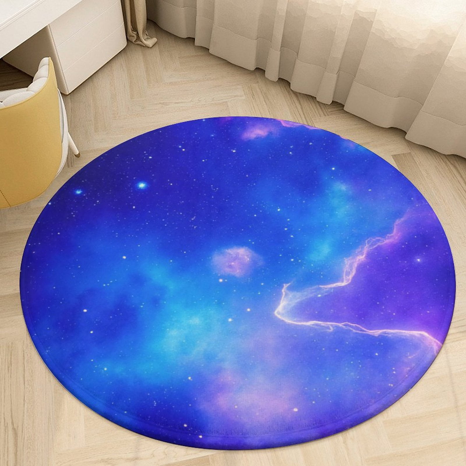 Galaxy Nebula Dream(3)-1 Round Area Rugs for Bedroom Living Room, 6FT ...