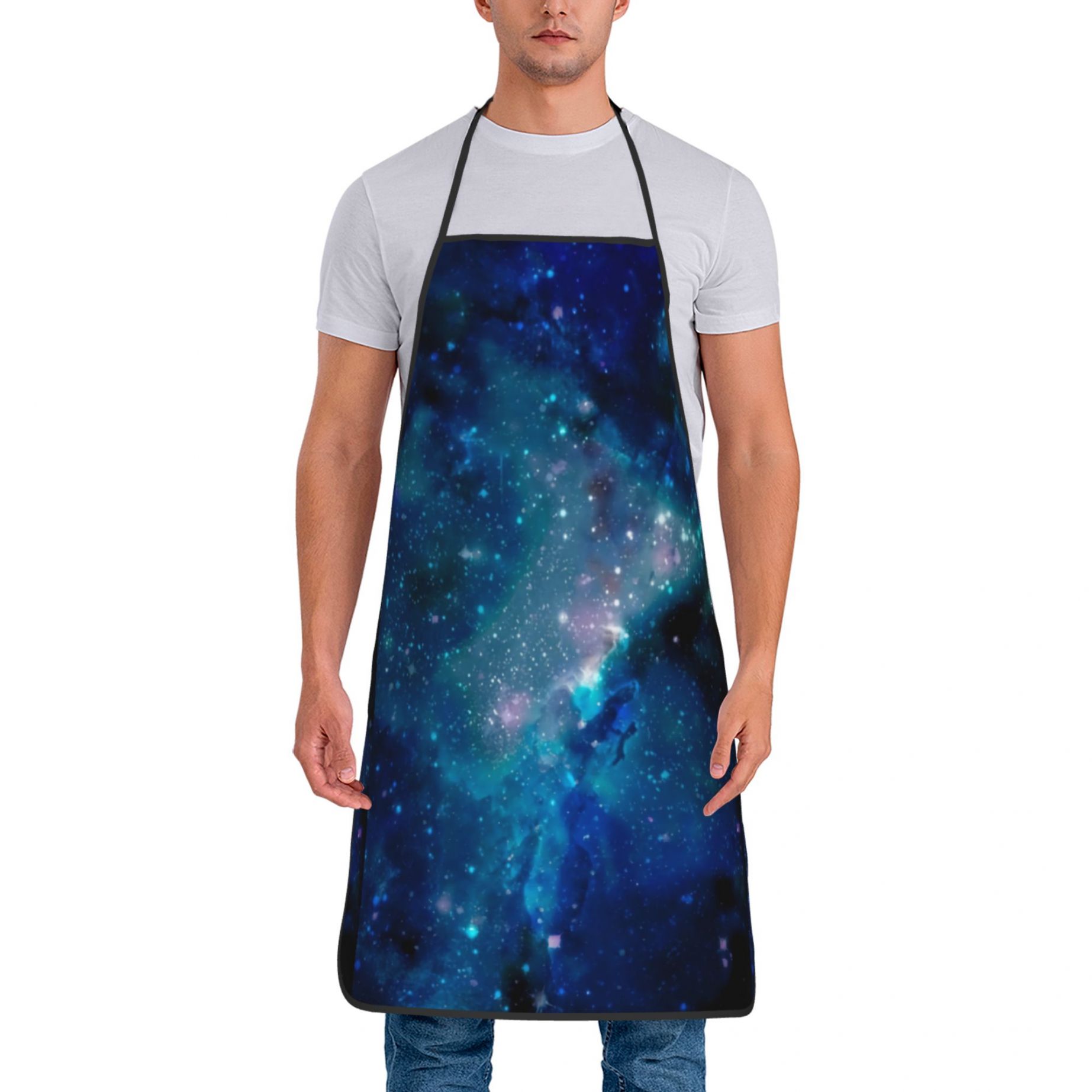 Galaxy Nebula Space Aprons for Women Men Waterproof Apron Kitchen Chef ...