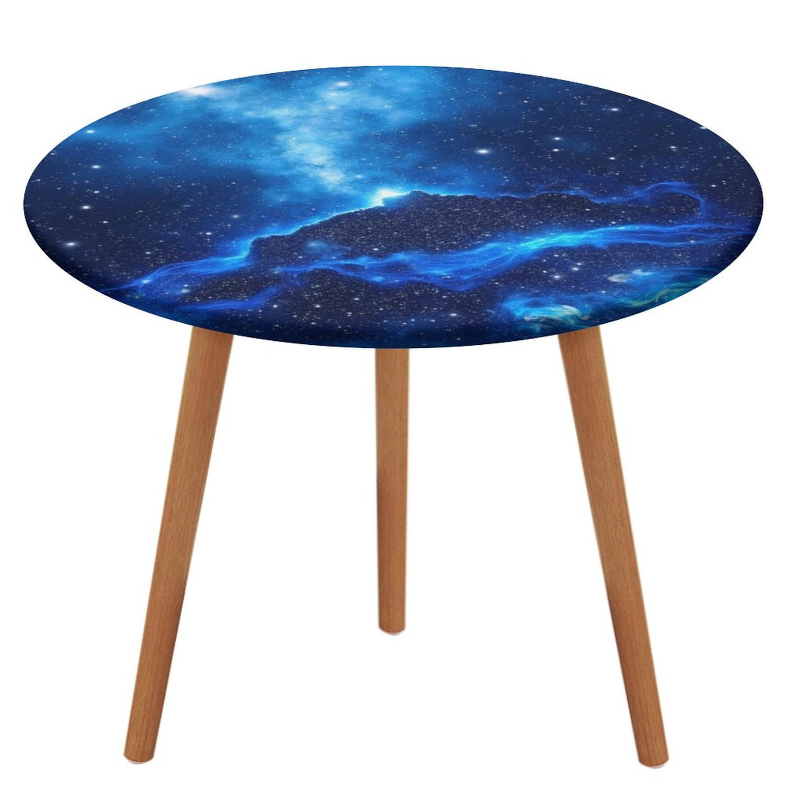 Galaxy Nebula Space Art Pattern Round Tablecloth Waterproof Elastic ...
