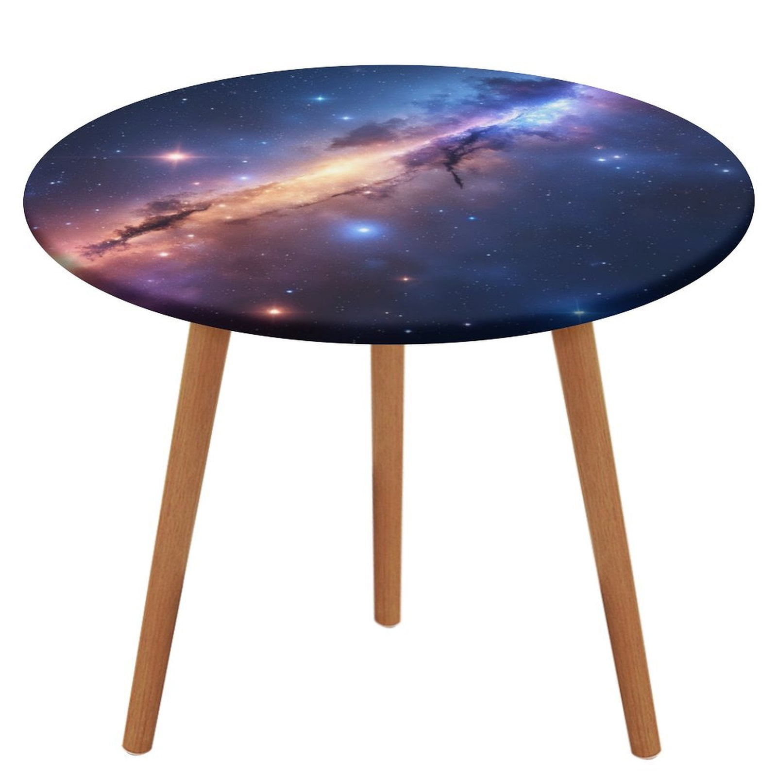 Galaxy Nebula Stars Space-1 Pattern Round Tablecloth Waterproof Elastic ...