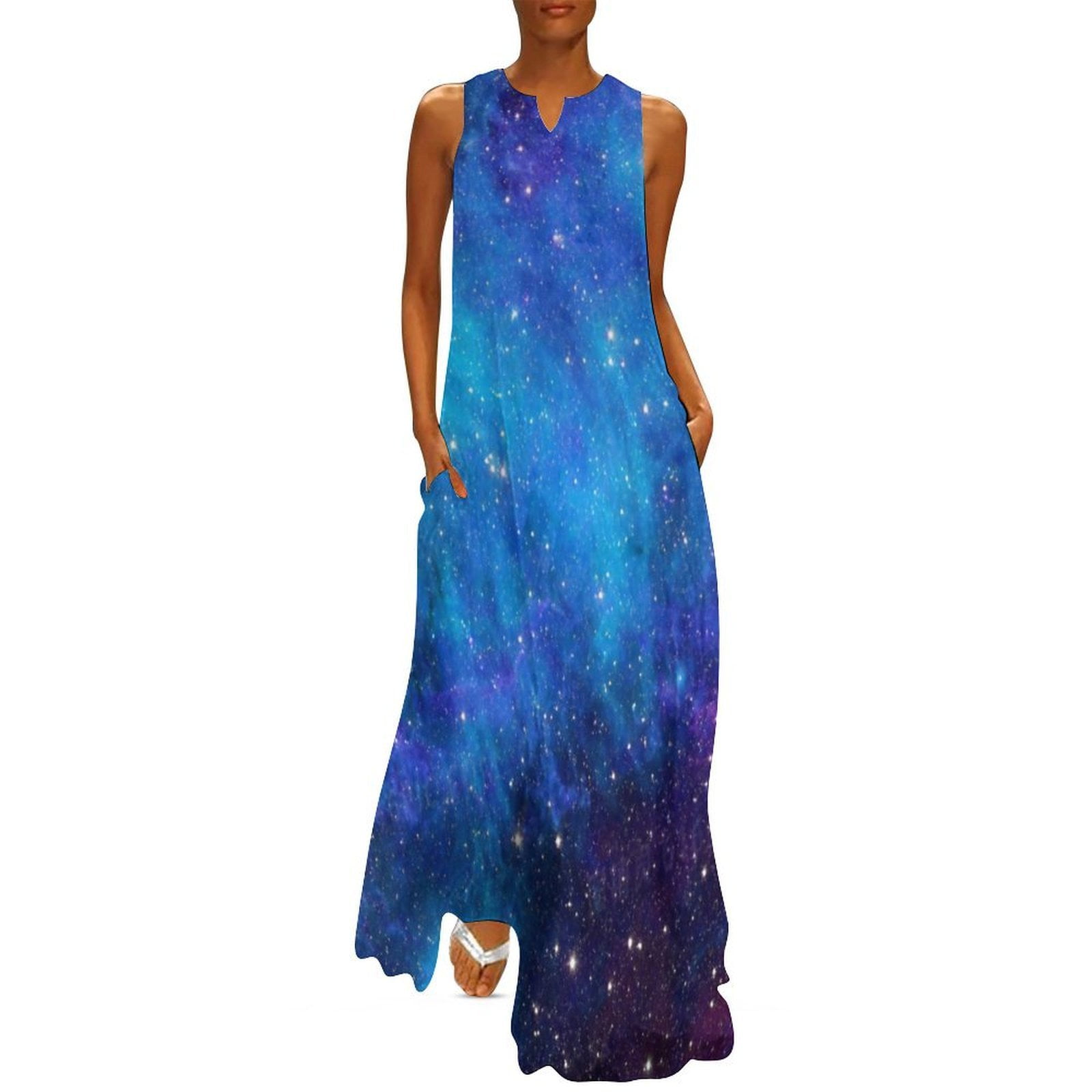 Galaxy Nebula Stars Universe Long Dress Women's summer dress women's ...