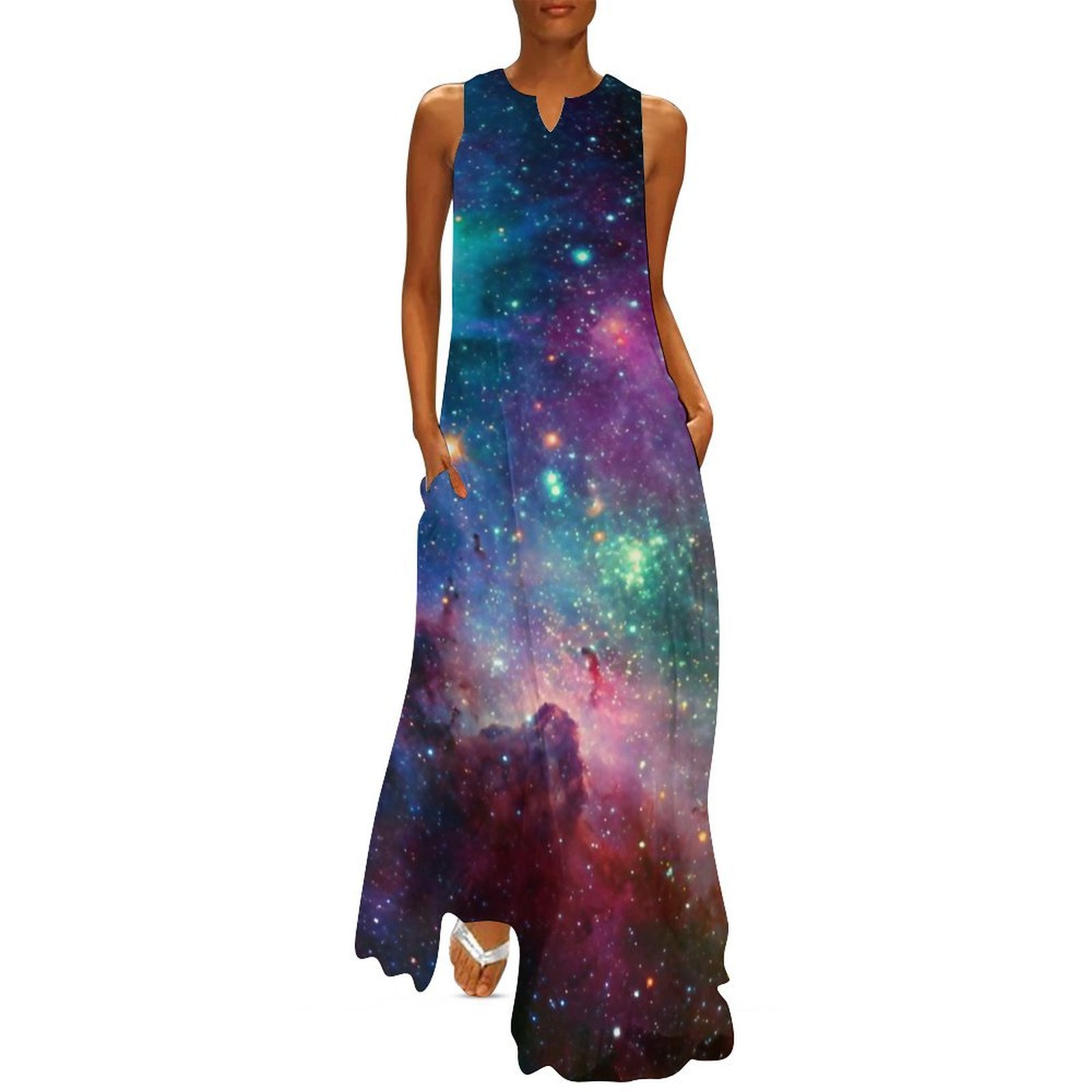 Galaxy Nebula Stars Universe Long Dress luxury evening dresses women ...