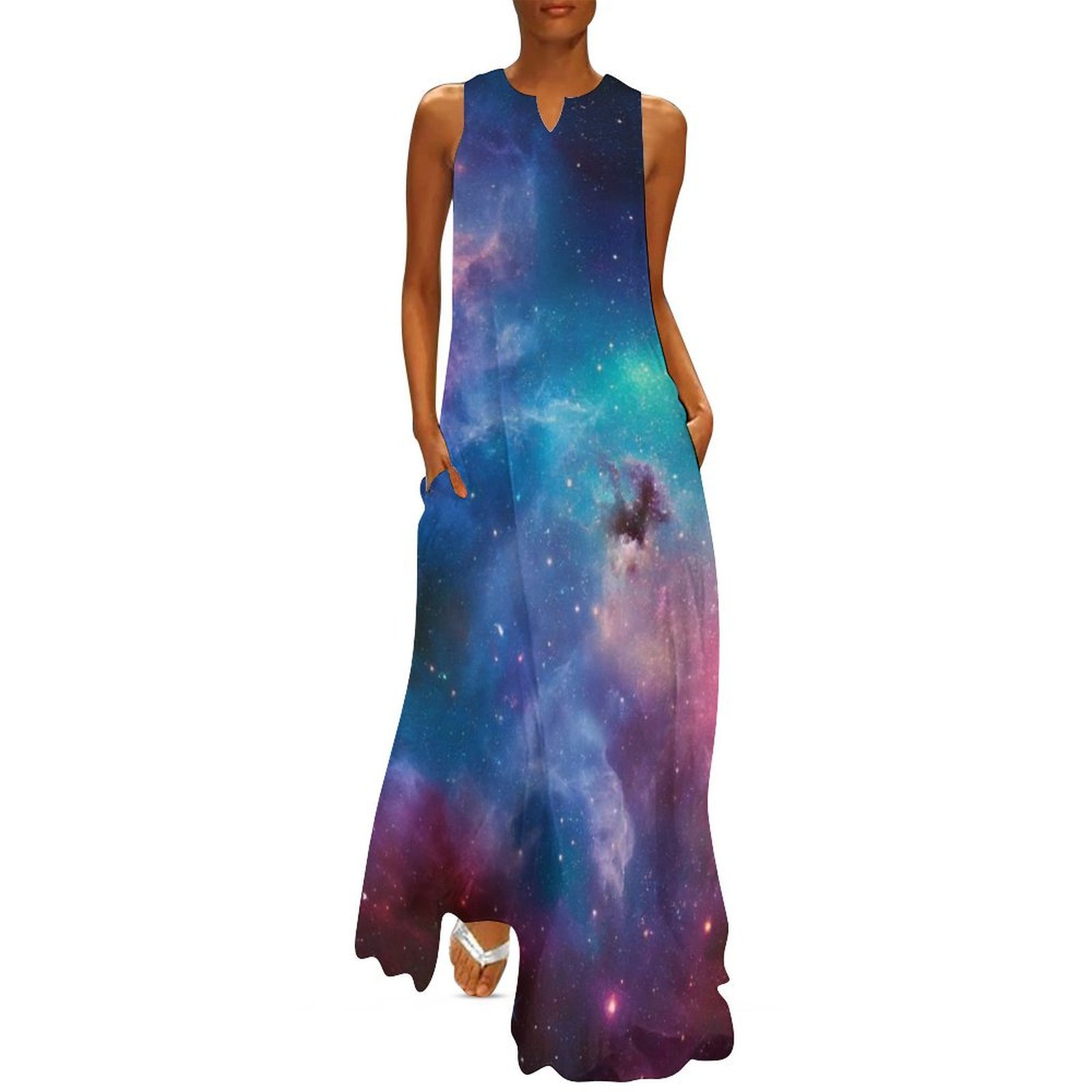 Galaxy Nebula Stars Universe Long Dress luxury evening dresses women ...