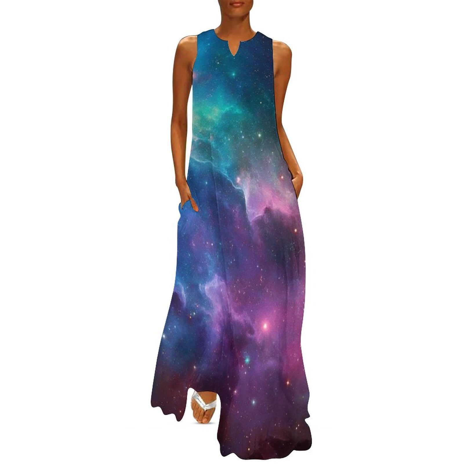 Galaxy Nebula Stars Universe Long Dress luxury evening dresses women ...