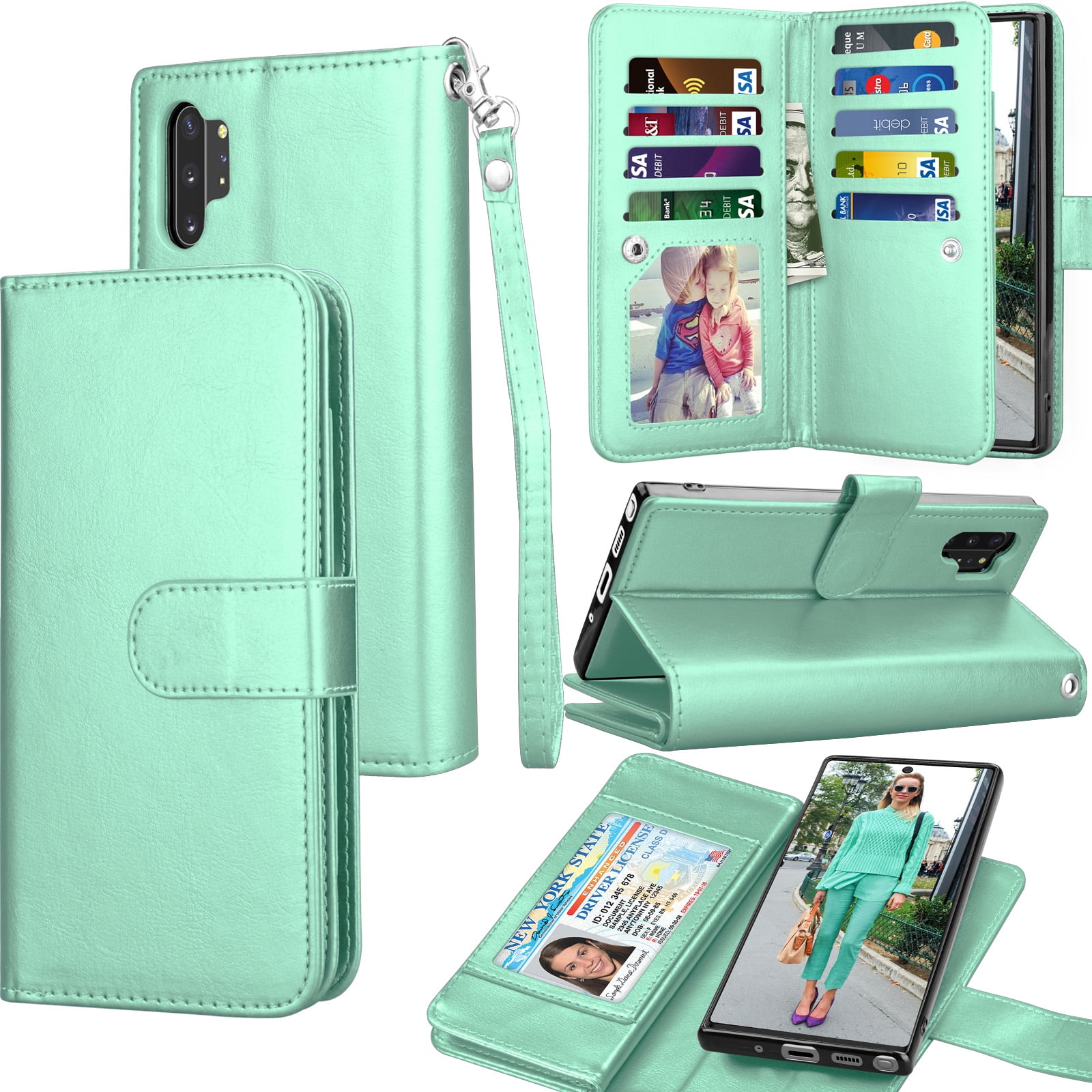 Galaxy Note 10 Plus Case, Galaxy Note 10+ Wallet Case, Luxury Cash ...