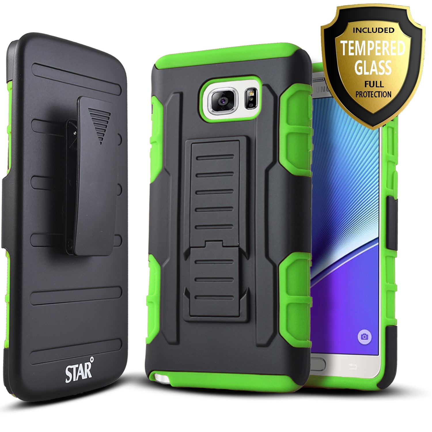 Galaxy Note 5 Case, With [Tempered Glass Screen Protector], Heavy Duty ...