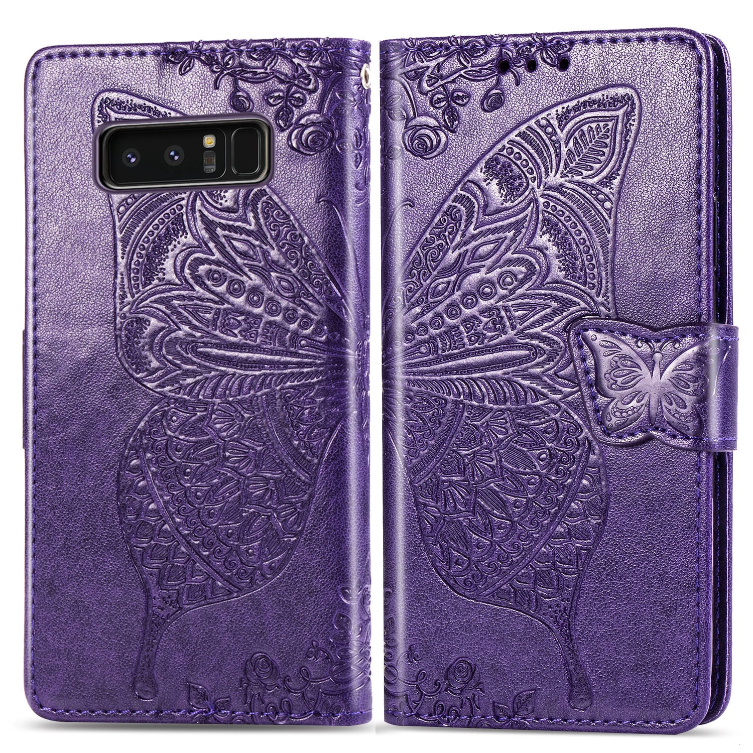 Galaxy Note 8 Case, Galaxy Note 8 Wallet Folio Case Magnetic Closure ...