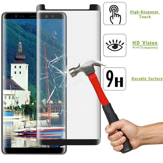 Galaxy Note 8 - Tempered Glass Screen Protector, 5D Touch Curved Edge ...