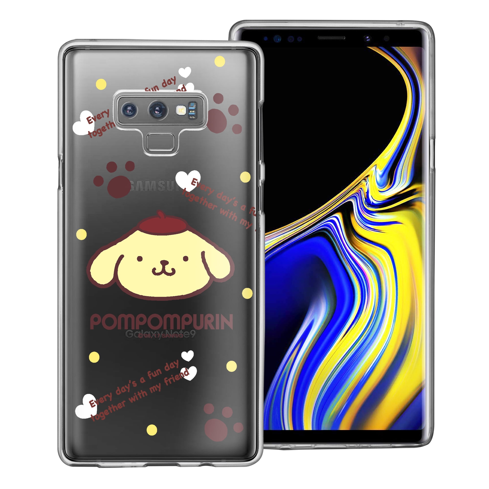 Galaxy Note9 Case Sanrio Clear TPU Soft Jelly Cover - Icon Pompompurin ...
