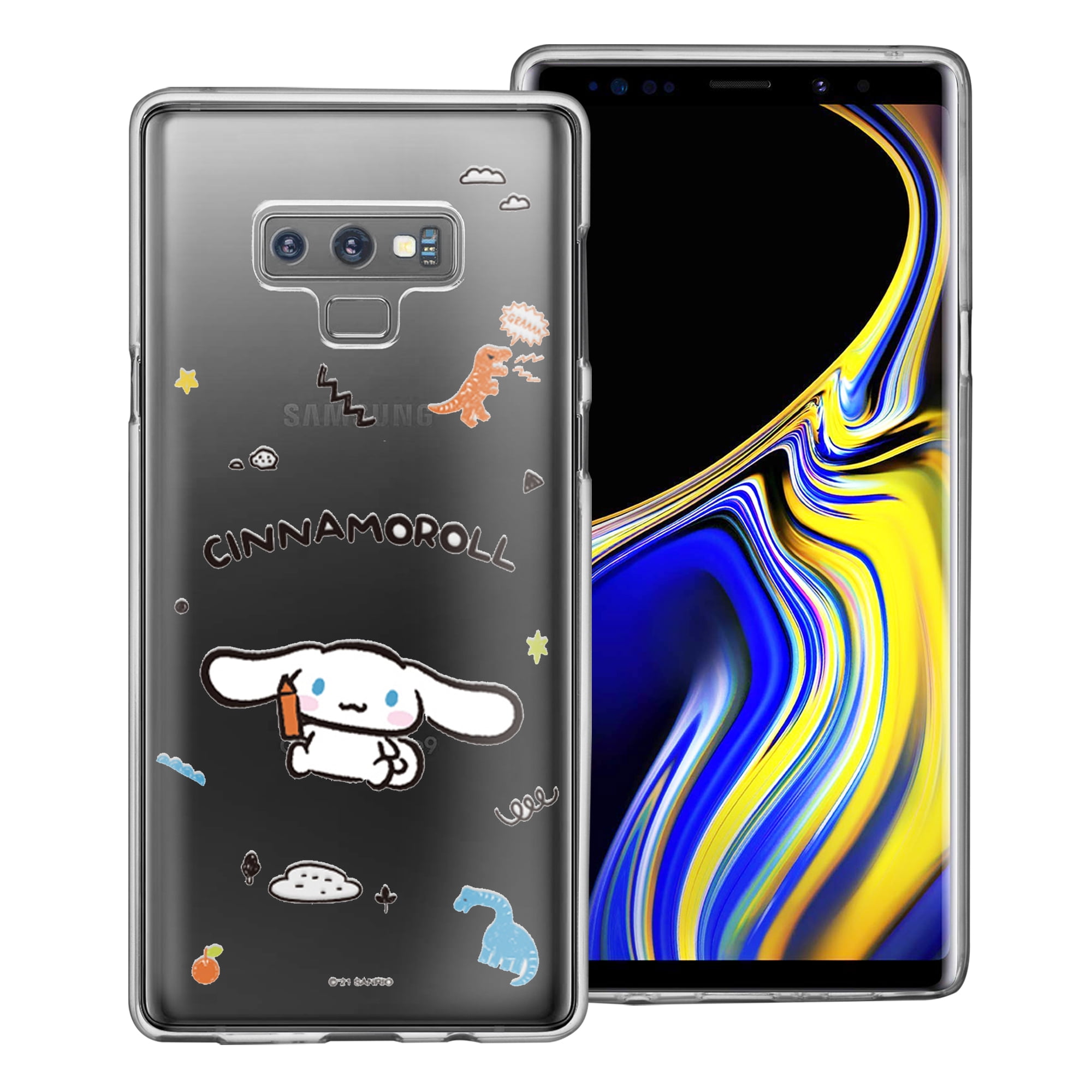 Galaxy Note9 Case Sanrio Cute Clear Soft Jelly Cover - Dinosaur Cinnamoroll - Walmart.com
