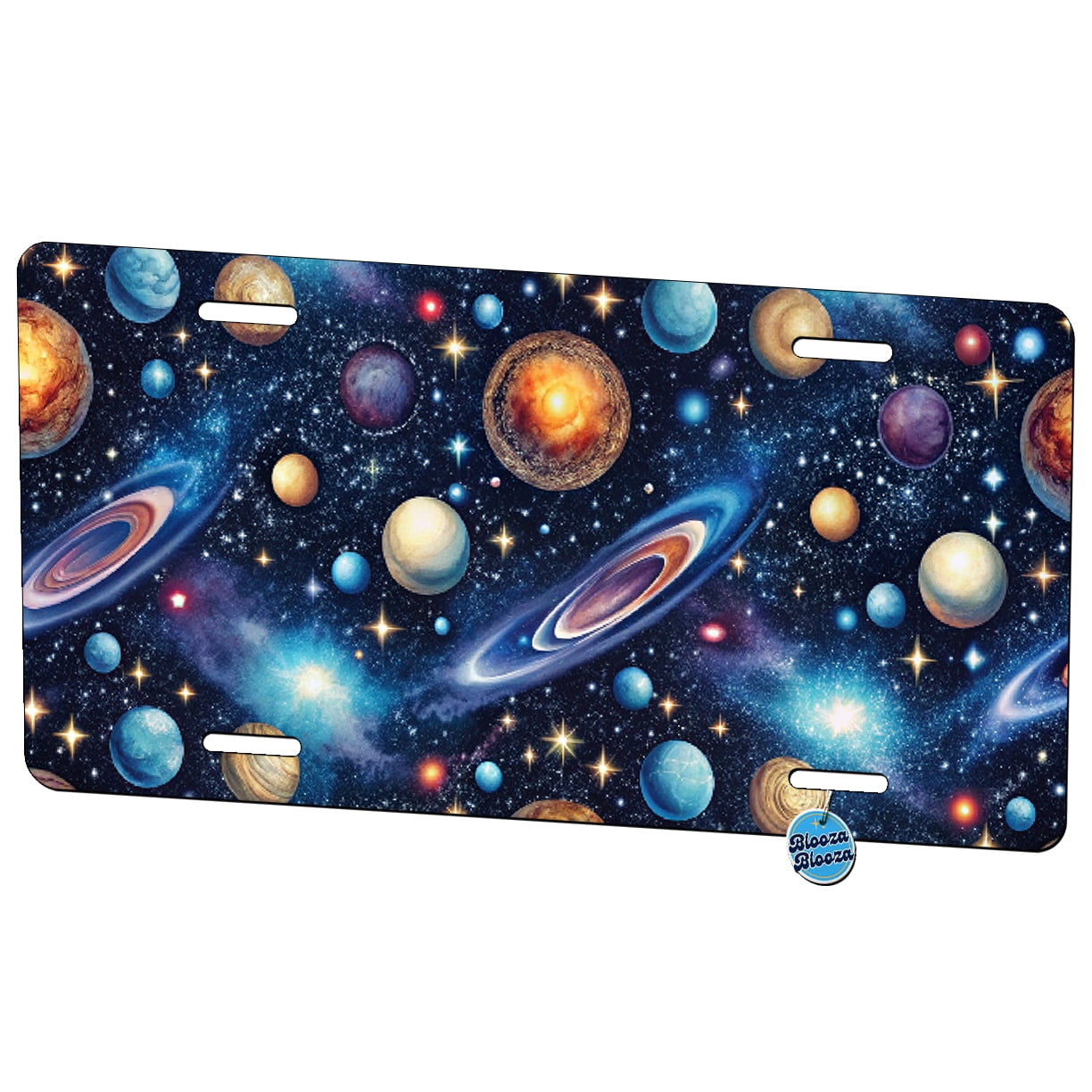 Galaxy Outer Space Astronomy Pattern Metal Novelty License Plate ...