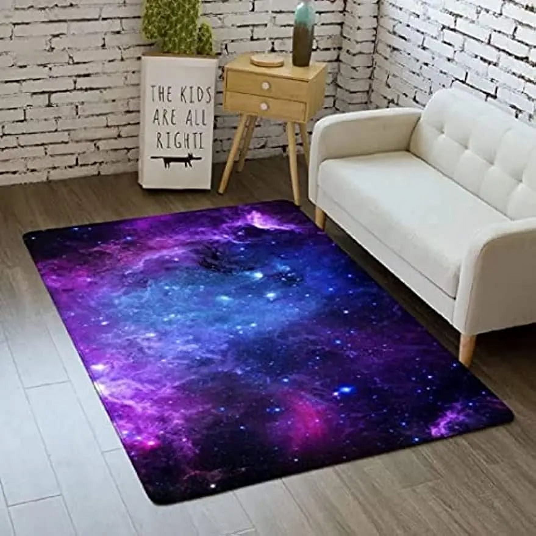 Galaxy Outer Space Carpet for Living Room Home Decor Bedroom Floor Mats ...