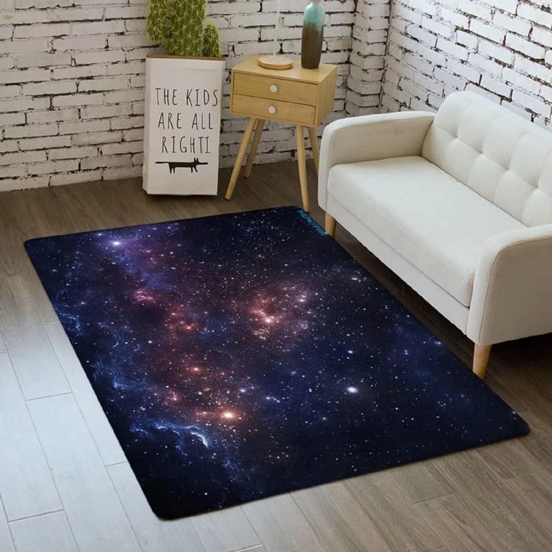 Galaxy Outer Space Carpet for Living Room Home Decor Bedroom Floor Mats ...