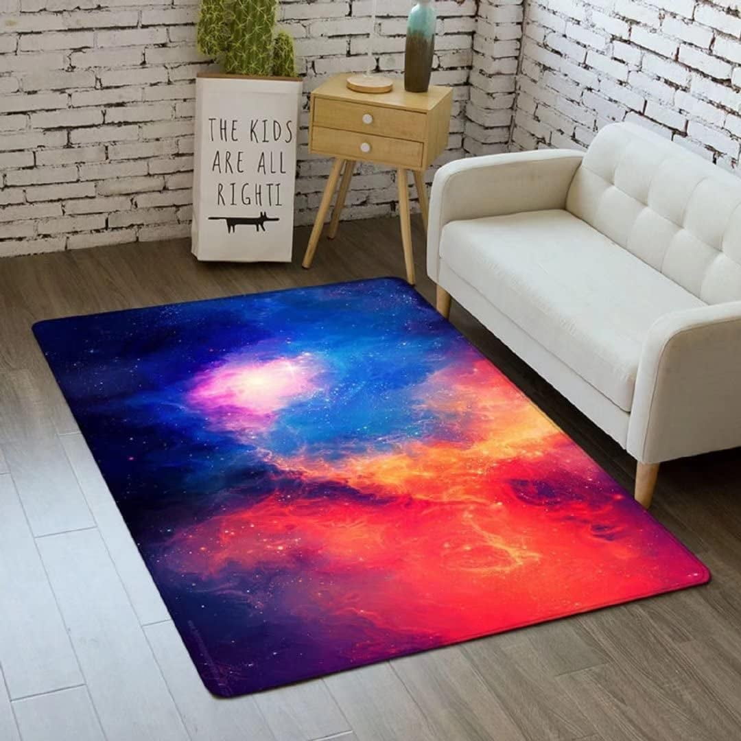 Galaxy Outer Space Carpet for Living Room Home Decor Bedroom Floor Mats ...