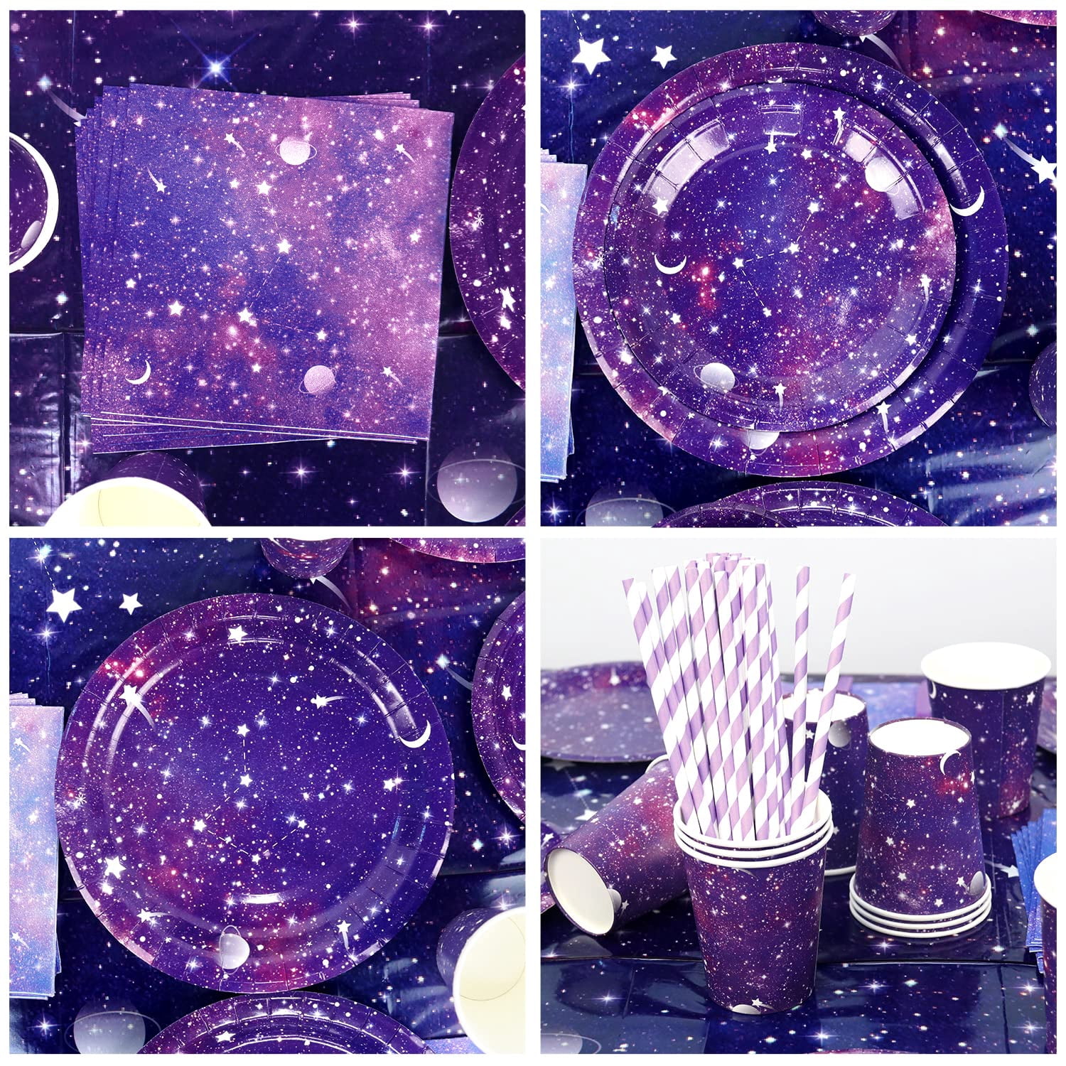 Galaxy Party Supplies,Includes AJH3 Space Galaxy Birthday Backdrop ...