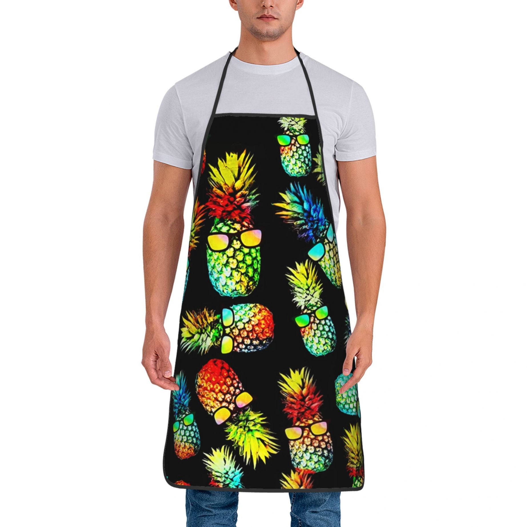 Galaxy Pineapple Aprons for Women Men Waterproof Apron Kitchen Chef ...
