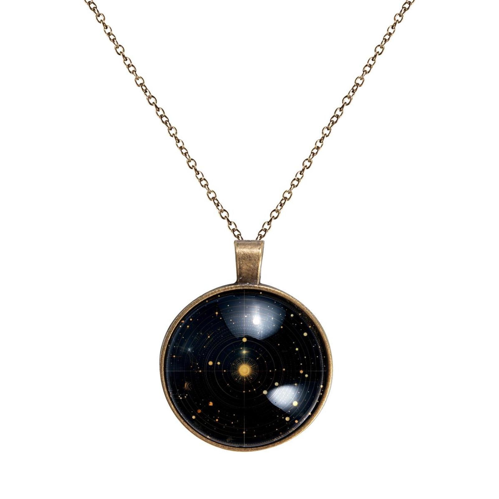 Galaxy Planet Necklace Personalized Custom Photo Round Pendant ...