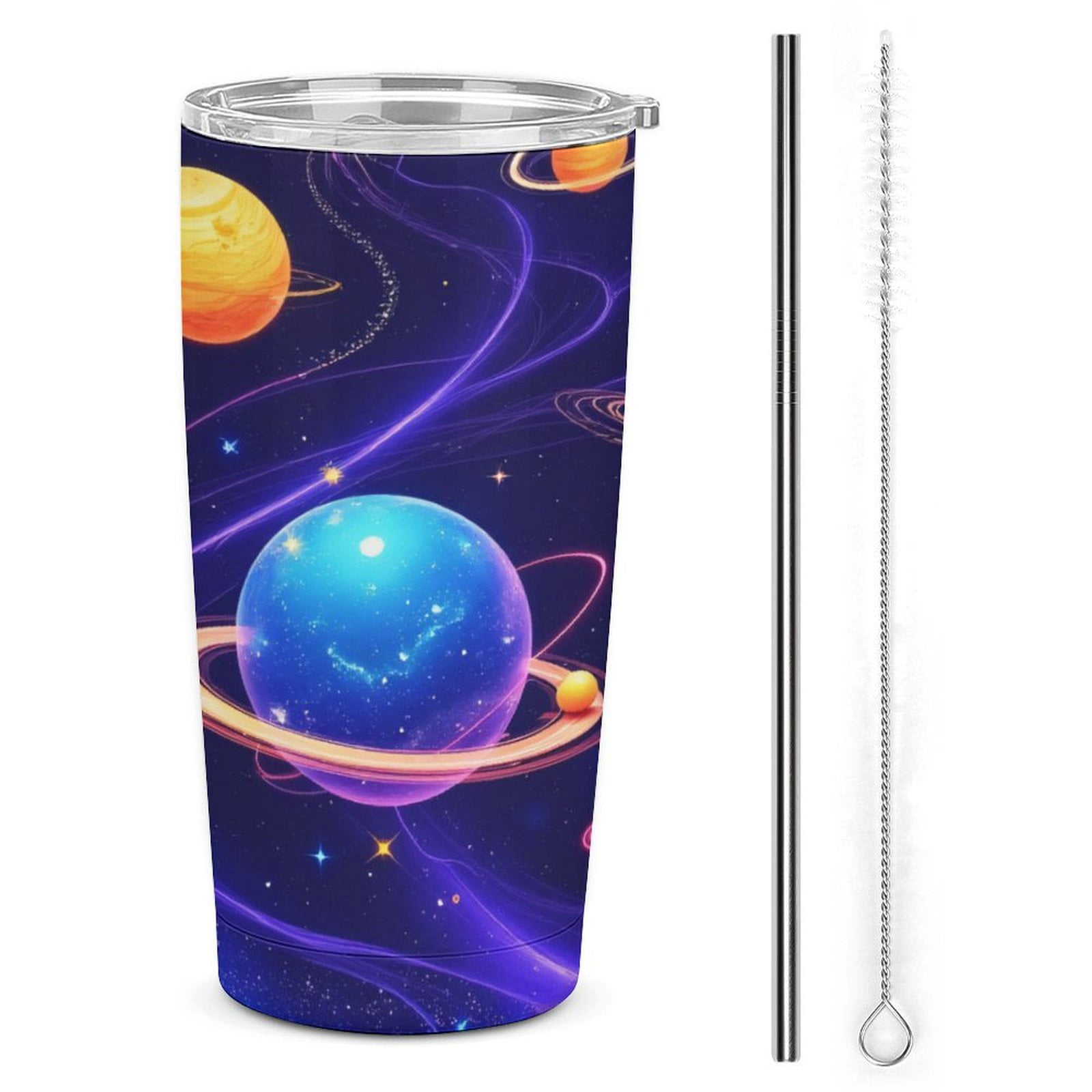 Galaxy Planets Dream-2 20oz Tumbler with Lid And Straw Insulated Mug ...