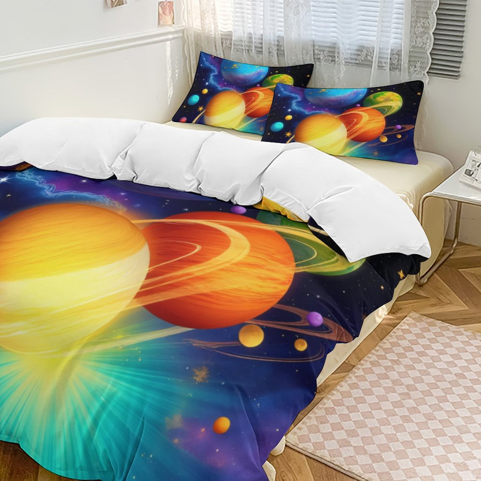 Galaxy Planets Dream 3D Duvet Cover Set Quilt Cover Theme of Kid Boy ...