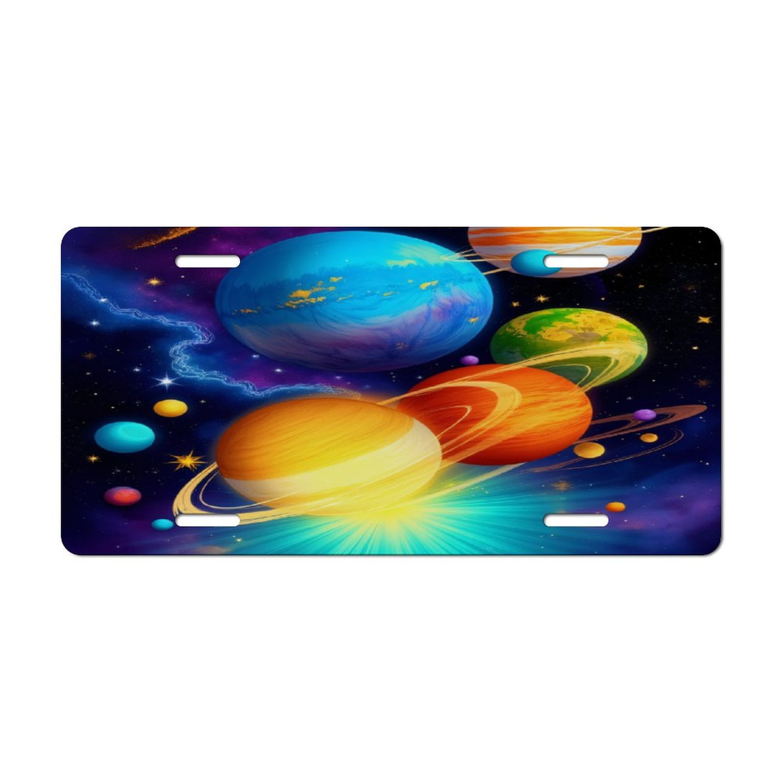 Galaxy Planets Dream Car Decorative Front License Plate,Vanity Tag ...