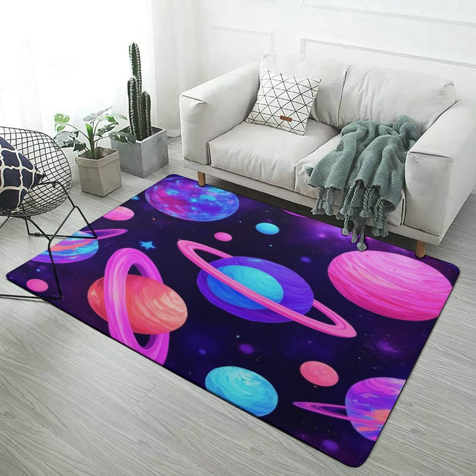Galaxy Planets Dreamy Art-1 Area Rugs Soft Carpet Suitable for Living ...