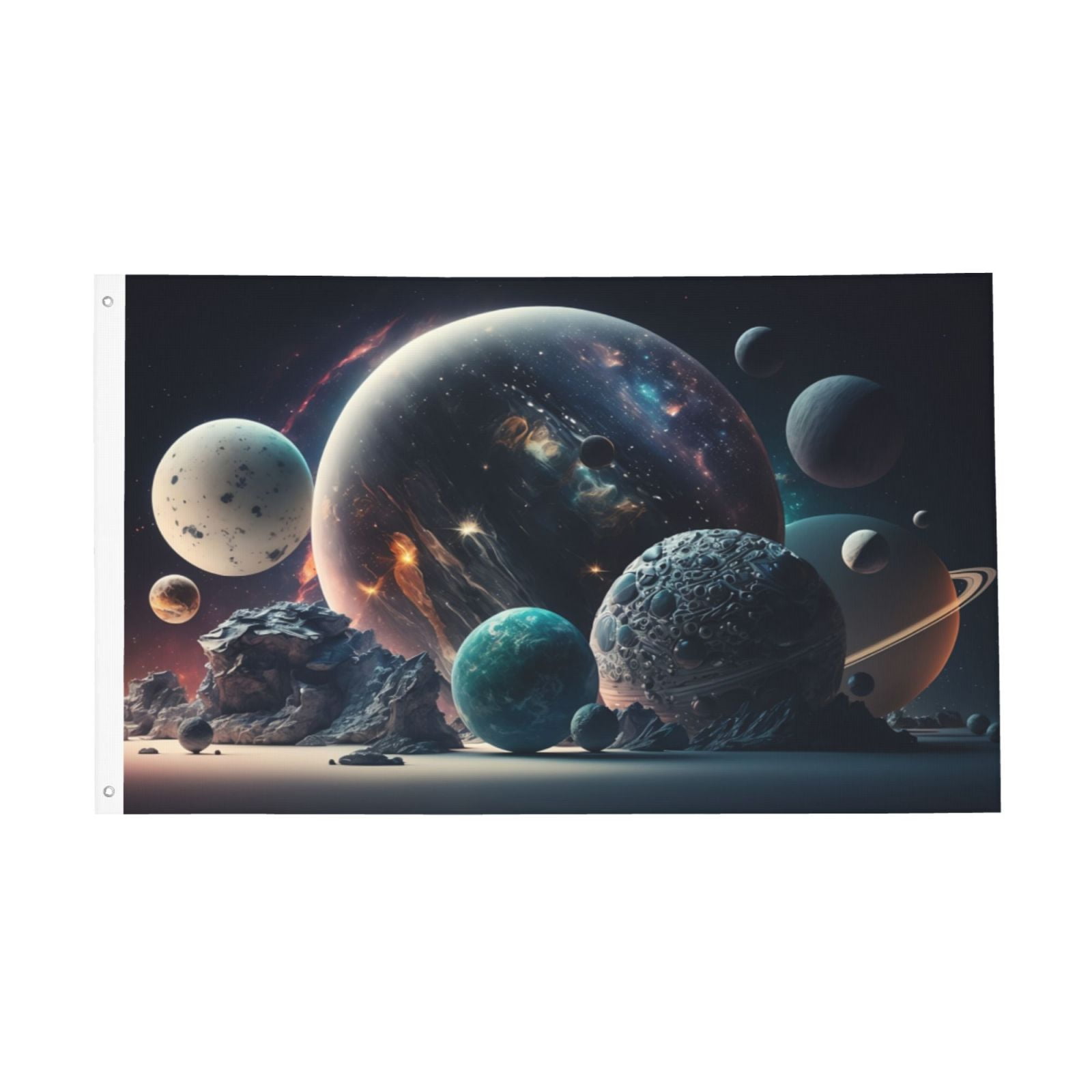 Galaxy Planets Flag 3x5 Ft Outdoor Indoor With Grommet Garden Yard ...