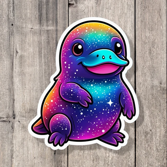 Galaxy Platypus Vinyl Sticker Laptop Sticker Water Bottle Sticker ...