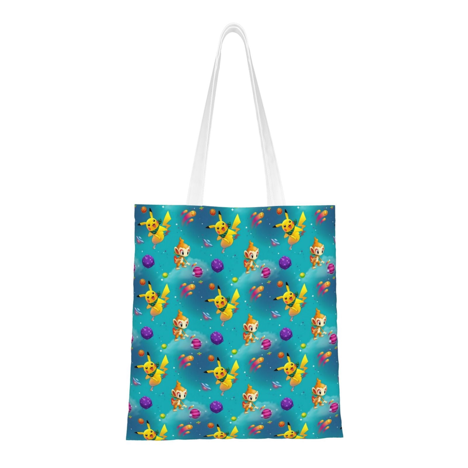 Galaxy Pokémon Pikachu Tote Bag For Women Girls Girly Cartoon Canvas ...