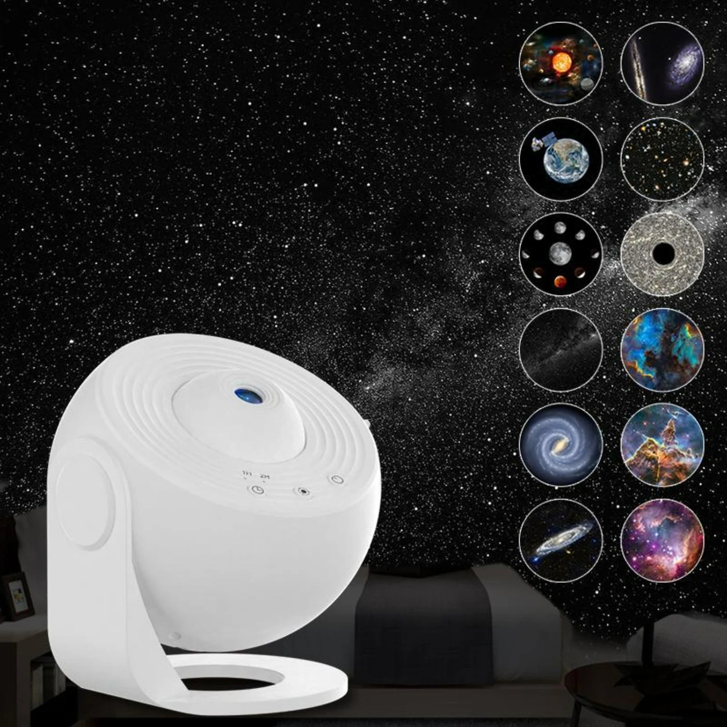 Galaxy Projector, 12 in 1 Planetarium Star Projector for Bedroom Decor ...