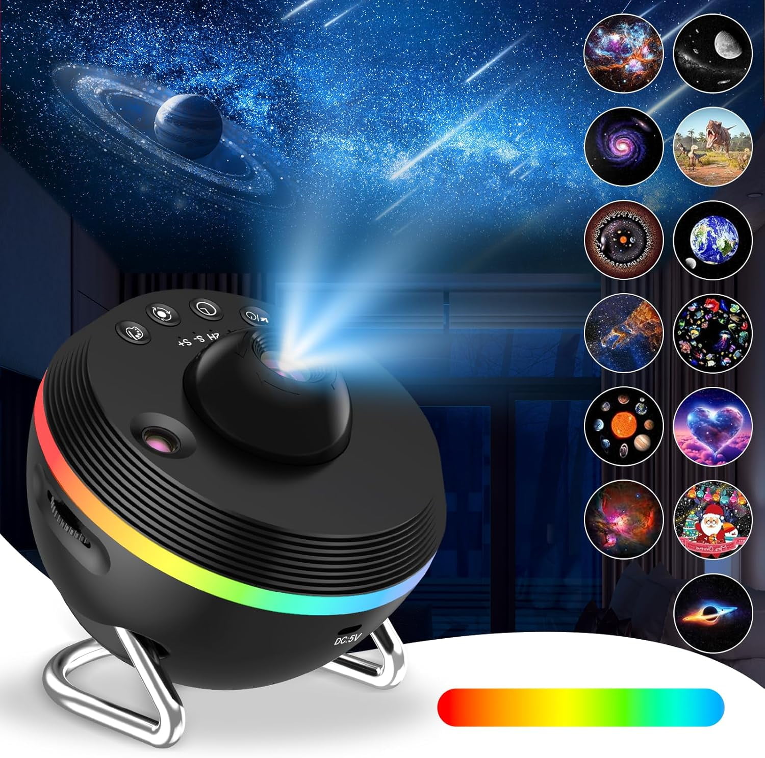 Galaxy Projector, 13 Film Discs Planetarium HD Image Star Projector ...