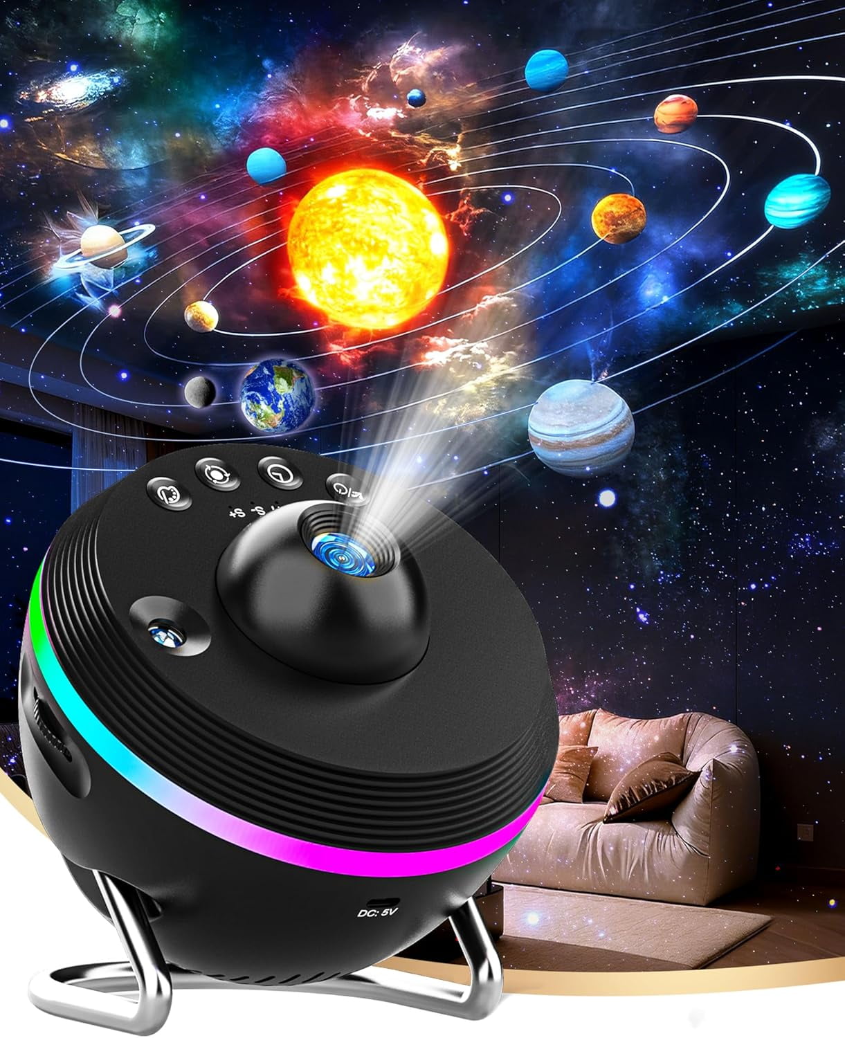 Galaxy Projector for Bedroom, 13 in 1 Home Planetarium Star ...
