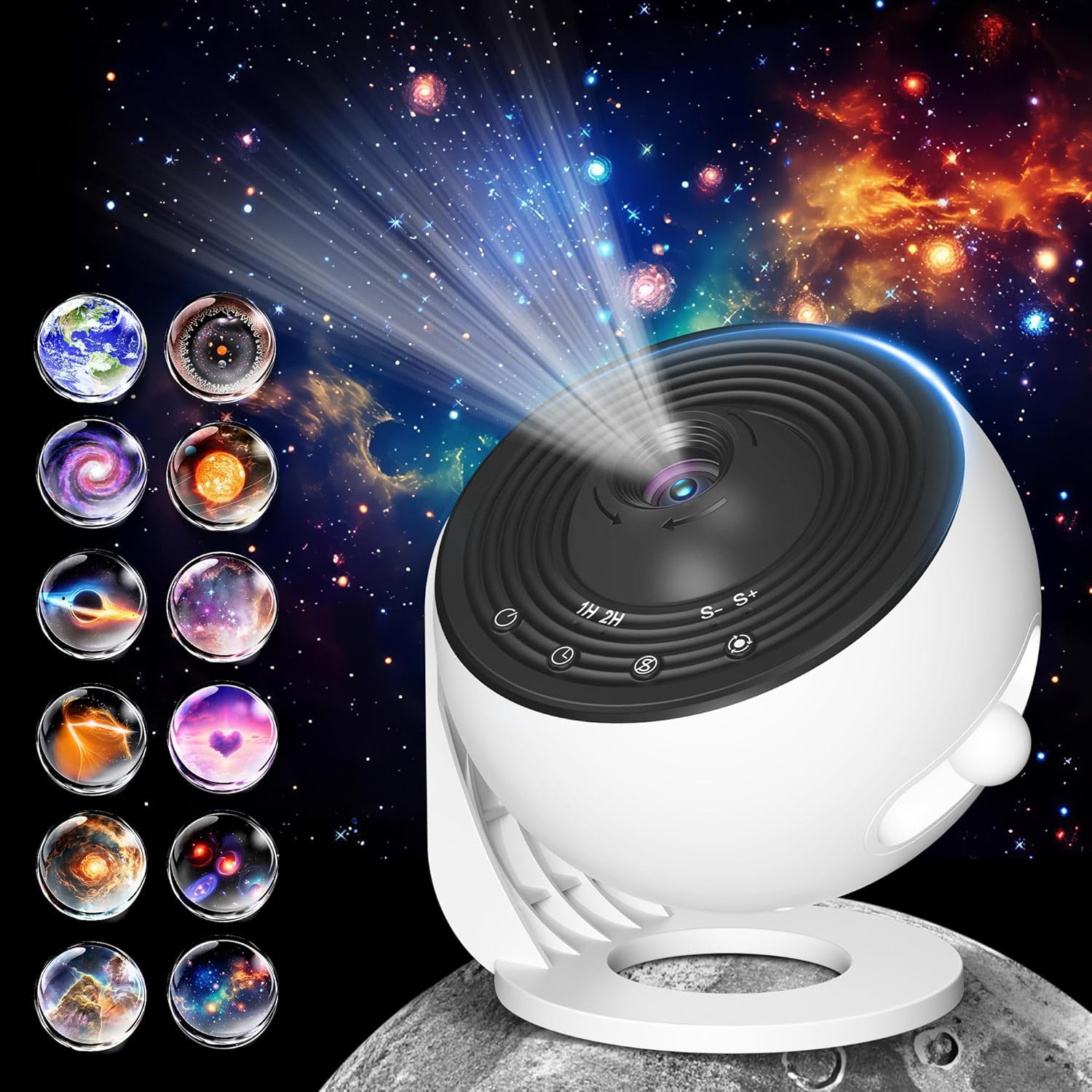 Galaxy Projector for Bedroom Pro Version, Upgraded Film Disc Star ...