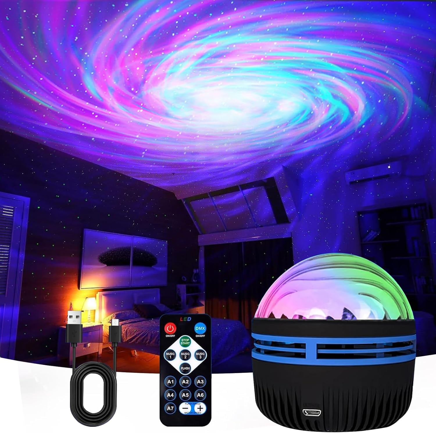 Galaxy Projector,Black Hole Projector with Remote Control for Adults ...