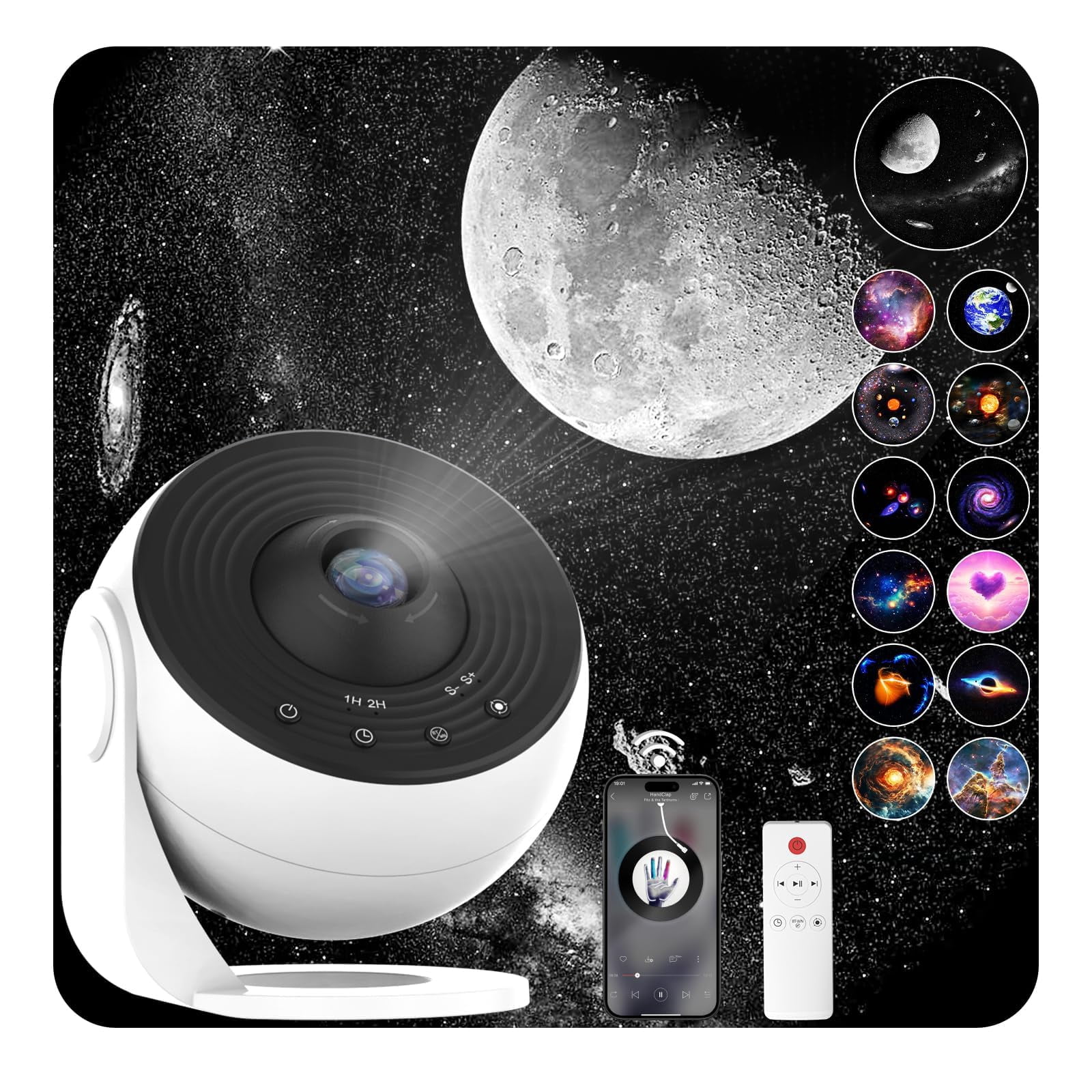 Galaxy Projector Pro for Bedroom Sound Machine, 13 in 1 Planetarium ...