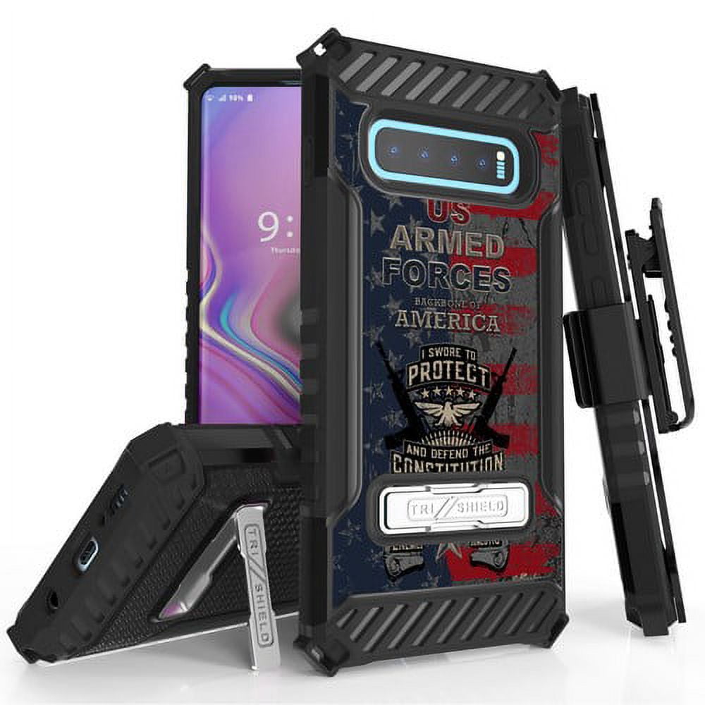 Galaxy S10 Plus (SM-G975) Case, TRISHIELD Rugged Cover With + [Belt ...
