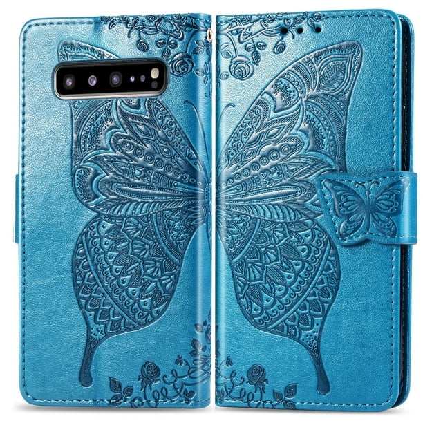 Galaxy S10e Case, Galaxy S10e Wallet Folio Case Magnetic Closure RFID ...