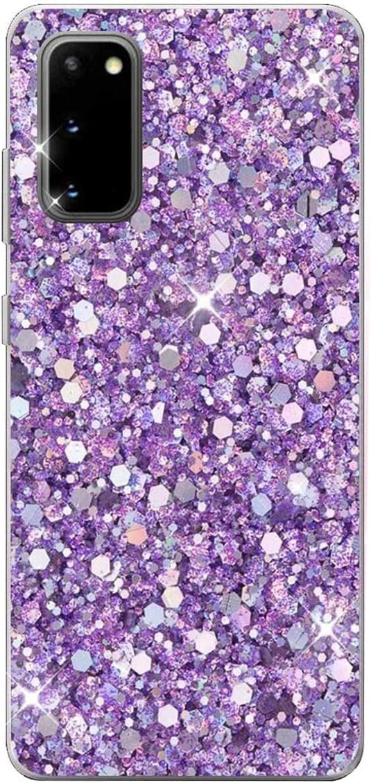 Galaxy S20 Plus Glitter Case, Sparkle Bling Shiny Diamond Slim Soft Reflective Clear TPU Rubber ...