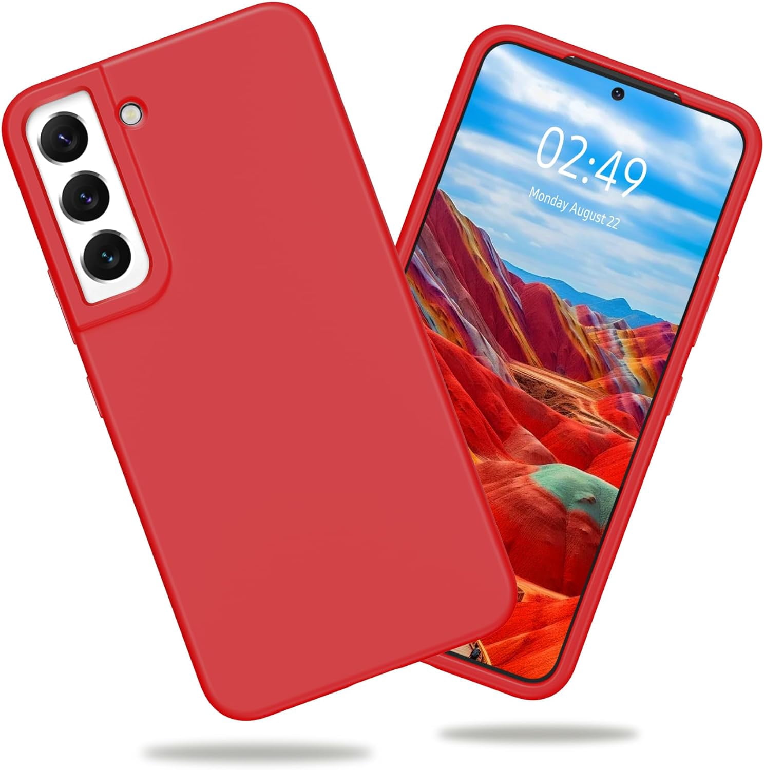 Galaxy S22 5G Case, Samsung S22 2022 Case Liquid Silicone Case Dual ...
