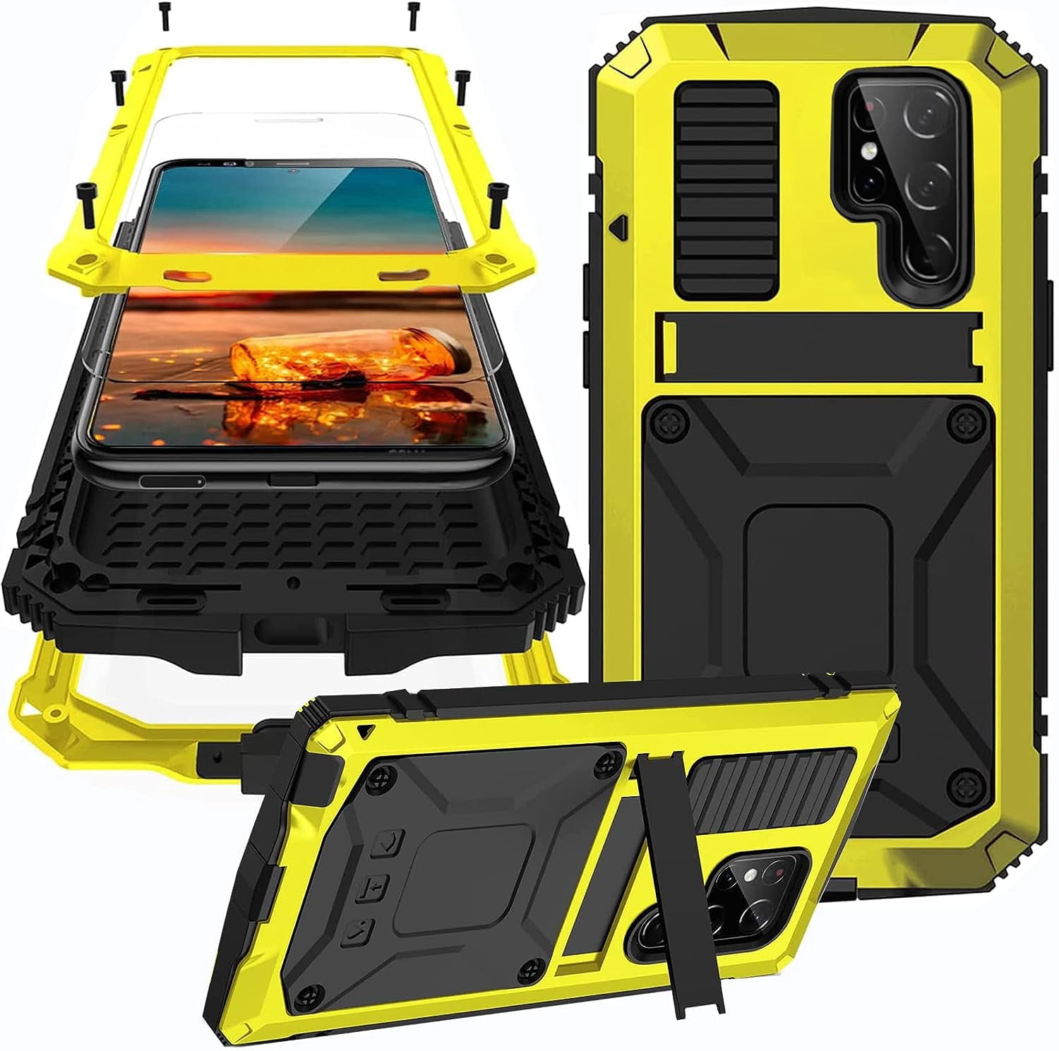 Galaxy S22 Ultra 5G Case, Heavy Duty Metal, Military Grade, Shockproof ...