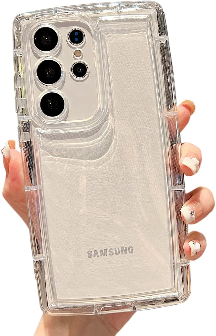 for Galaxy S22 Ultra Case 6.8"(Not fit S22+)[10ft Drop Protection] Cute Clear Bright Colors Soap ...