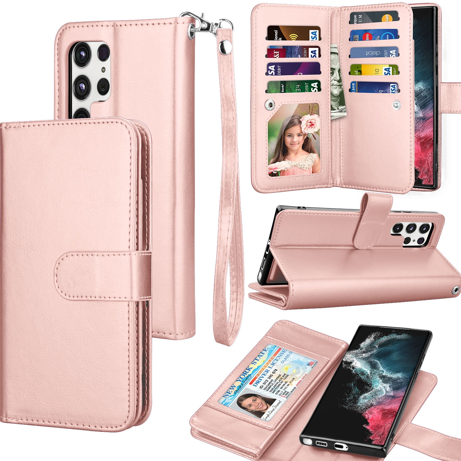 Galaxy S22 Ultra Case, for Samsung Galaxy S22 Ultra Wallet Case, [9 ...