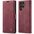 Galaxy S22 Ultra Leather Case, Galaxy S22 Ultra Wallet Case, Flip Folio ...