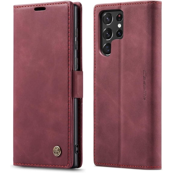 Galaxy S22 Ultra Leather Case, Galaxy S22 Ultra Wallet Case, Flip Folio ...