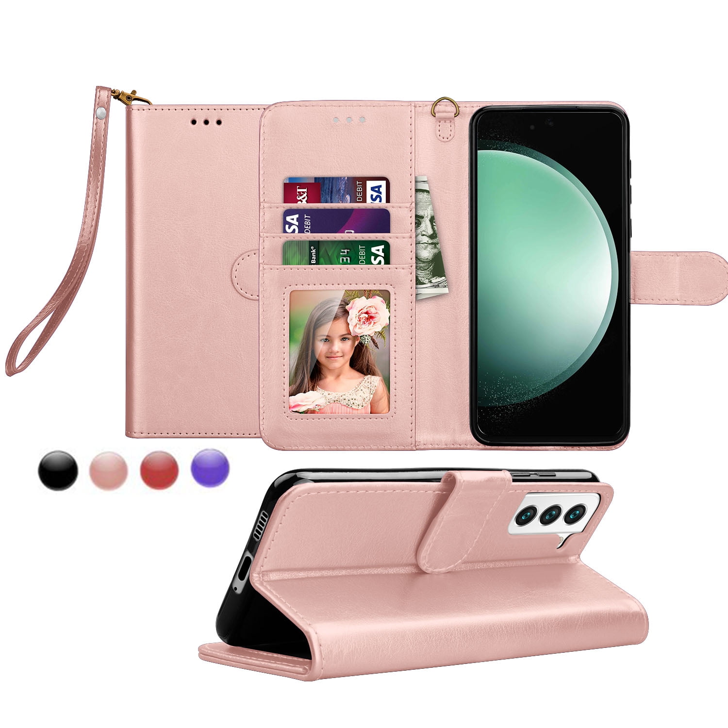 Galaxy S23 FE Case, Samsung Galaxy S23 FE Wallet Case, Galaxy S23 FE Leather Case, Tekcoo PU ...