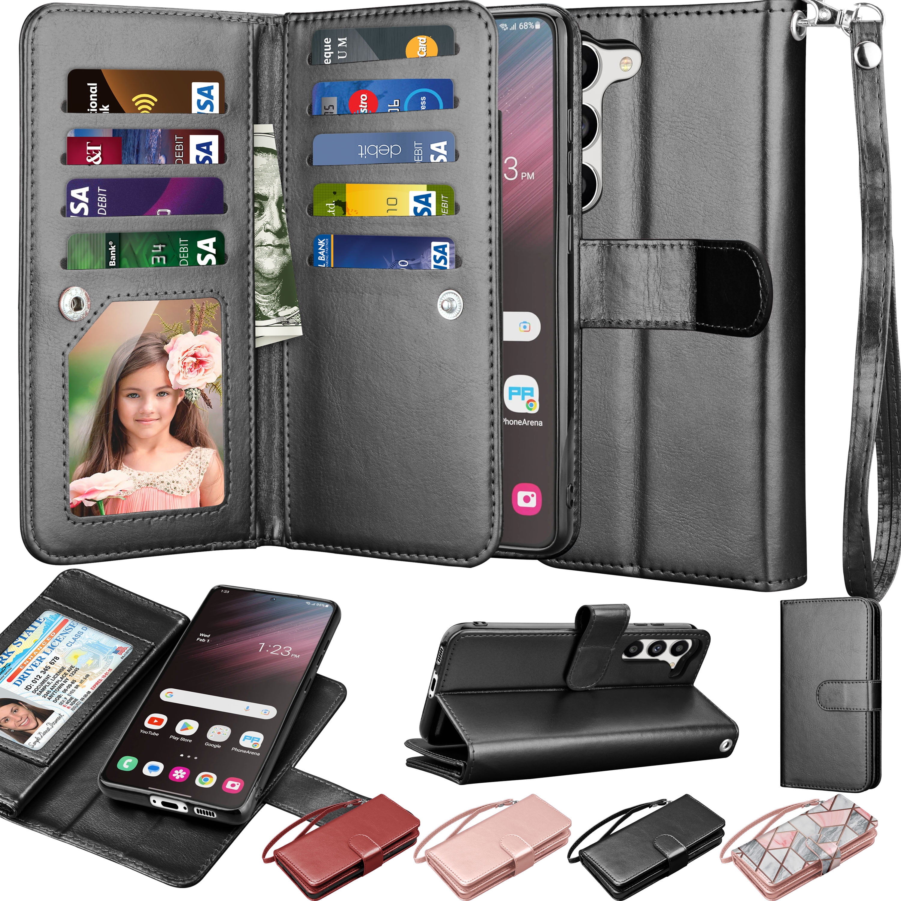Galaxy S23/S23 Plus/S23 +/S23 Ultra 5G Wallet Case, Samsung Galaxy S23 ...