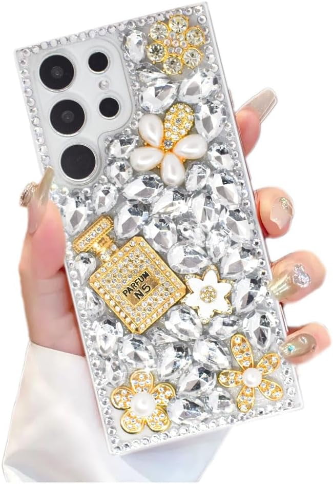 for Galaxy S23 Ultra Bling Case for Women Girl,3D Bling Shiny ...