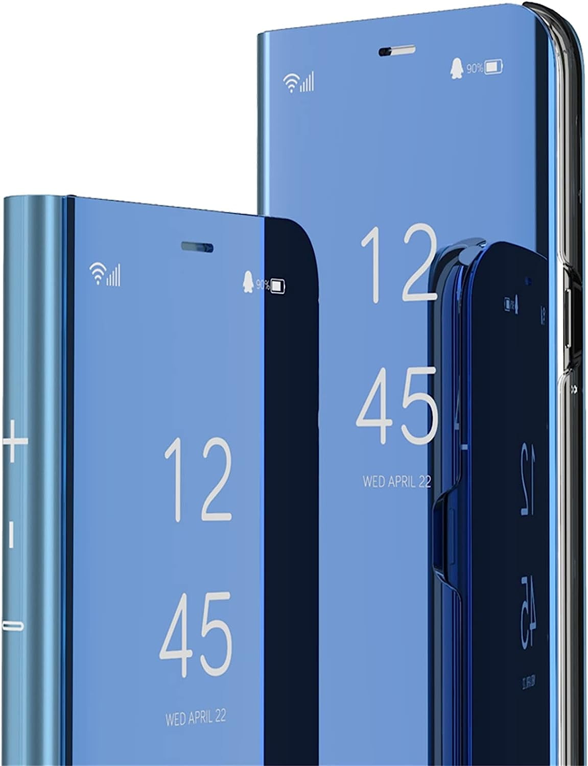Galaxy S23 Ultra Case Bookstyle Mirror Design Makeup Clear View Window ...